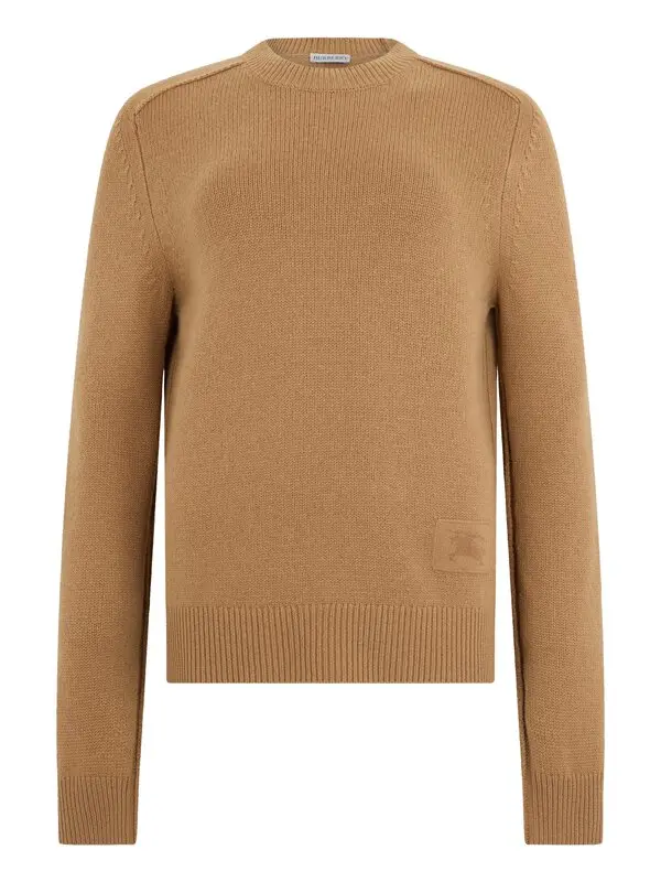 Burberry Cashmere Crew Neck Sweater For - Camel