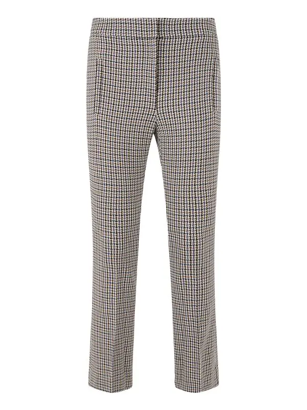 Veronica Beard Twill Pattern Slim Trousers - Multicolor