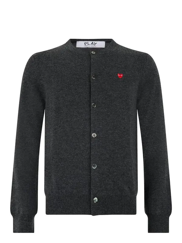 Play Comme Des Garcon Cardigan With Buttons - Grey