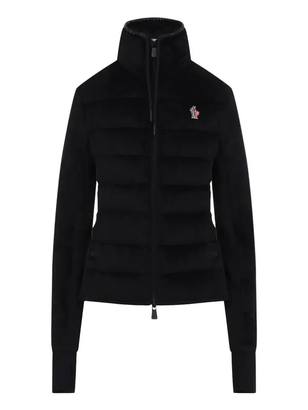 Moncler Zip-up Puffer Cardigan For - Black