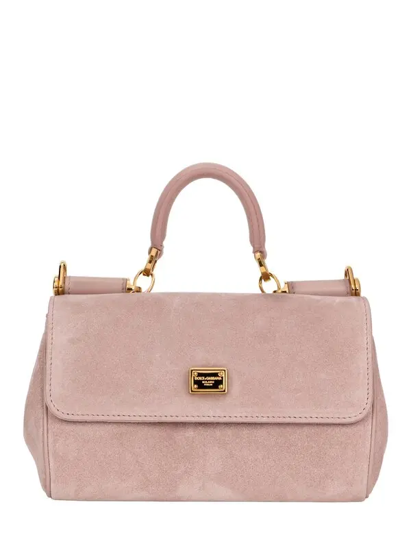Dolce & Gabbana My Sicily Medium Leather Handbag - Pink
