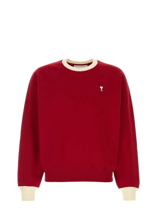 AMI Paris Cotton Sweatshirt For - Red
