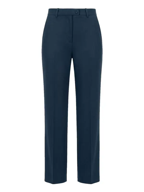 Vivetta Straight Trousers With Pressed Pleat - Black