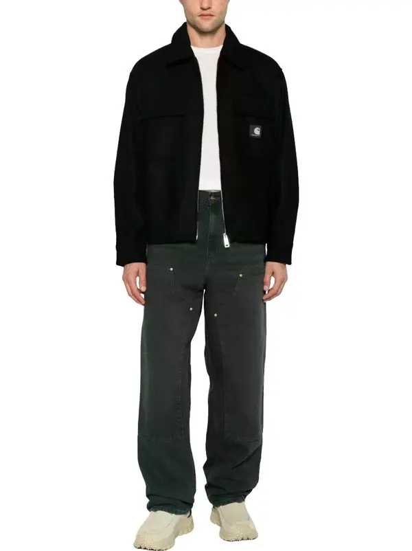 Carhartt Work In Progress Logo-patch Zip-up Jacket - Black