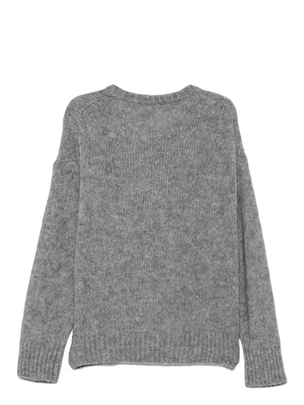 Filippa K Hairy V-neck Knitted Sweater - Grey