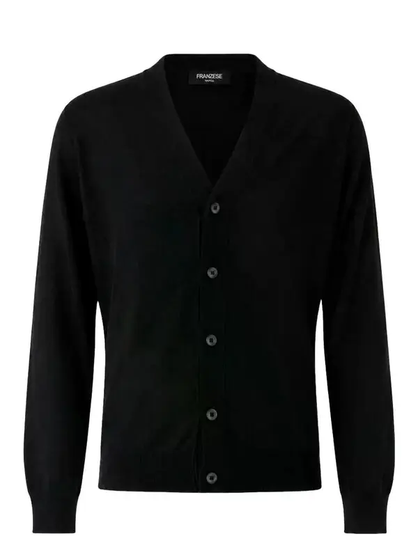 FRANZESE COLLECTION Stefano De Martino V-neck Cardigan - Black