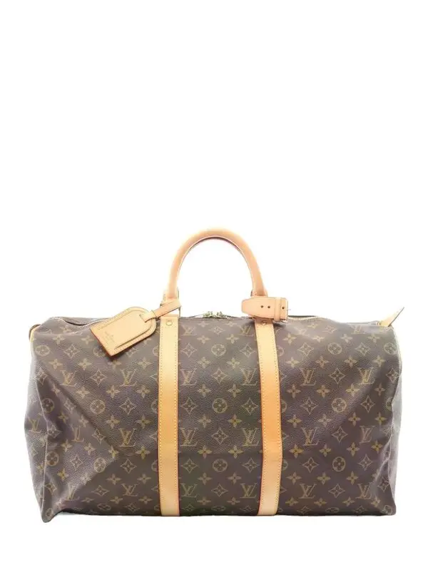 LOUIS VUITTON 1999 Monogram Keepall 50 Travel Bag - Brown