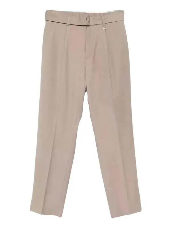ANTONY MORATO Belted Pressed-crease Trousers - Neutrals