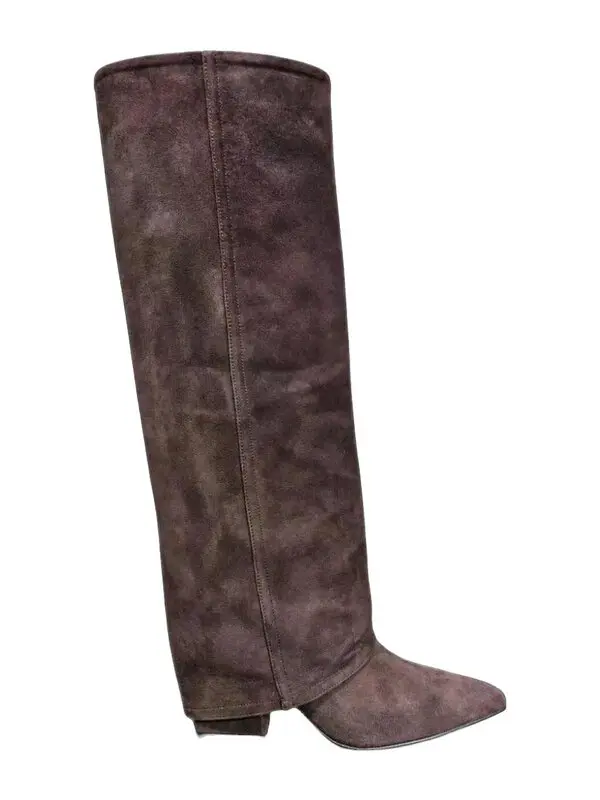 POCHE PARIS Izme Pointed-toe Gaiter-style Boots - Brown