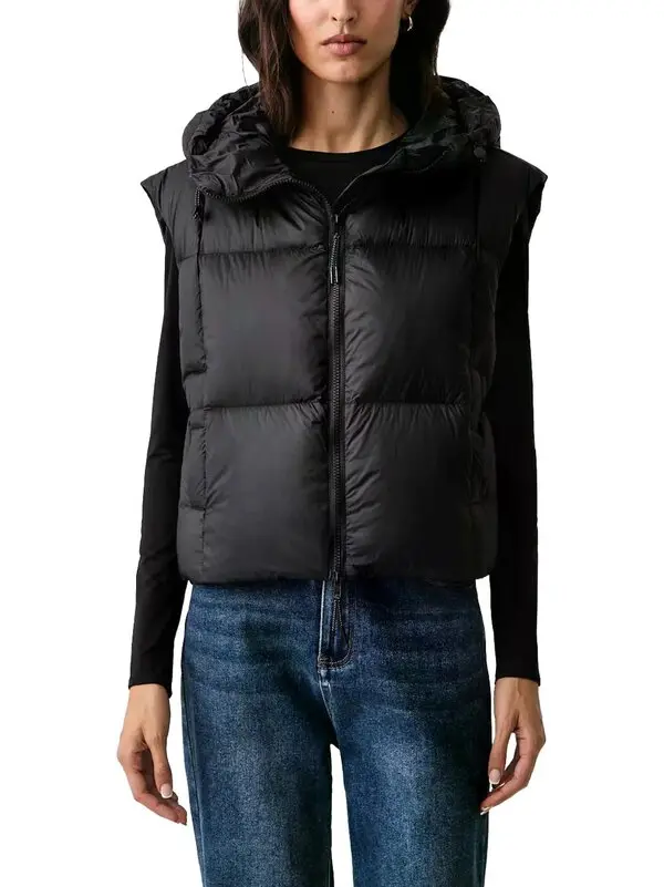 MOS MOSH Kiara Tally Quilted Hooded Gilet - Black