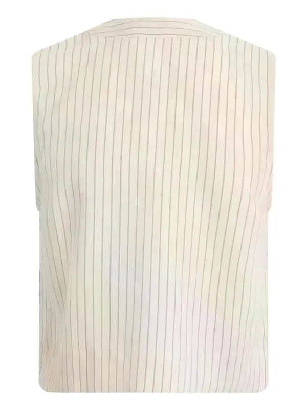 FAVORITE DAUGHTER Fine Line Pinstripe Top - Neutrals