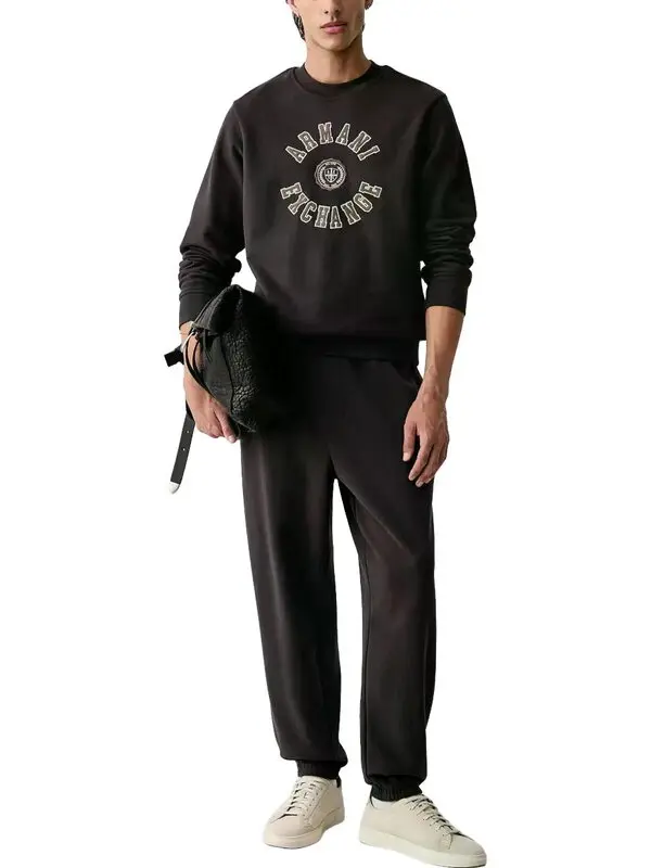 Armani Exchange Logo-patch Sweater - Brown