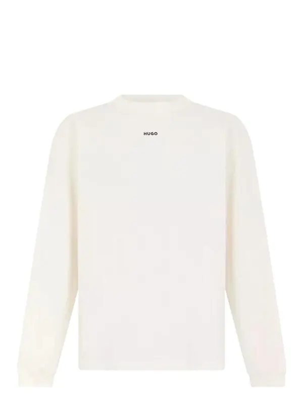 BOSS Logo-print Long-sleeve T-shirt - Neutrals