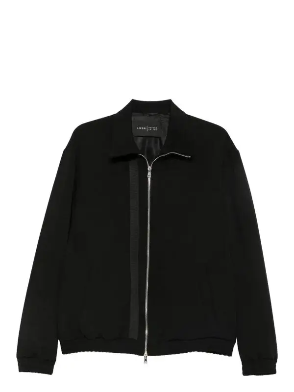LOW BRAND Zip-up High-neck Jacket - Black