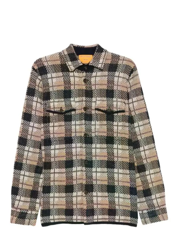 Guest In Residence Check-pattern Cashmere Shirt - Neutrals