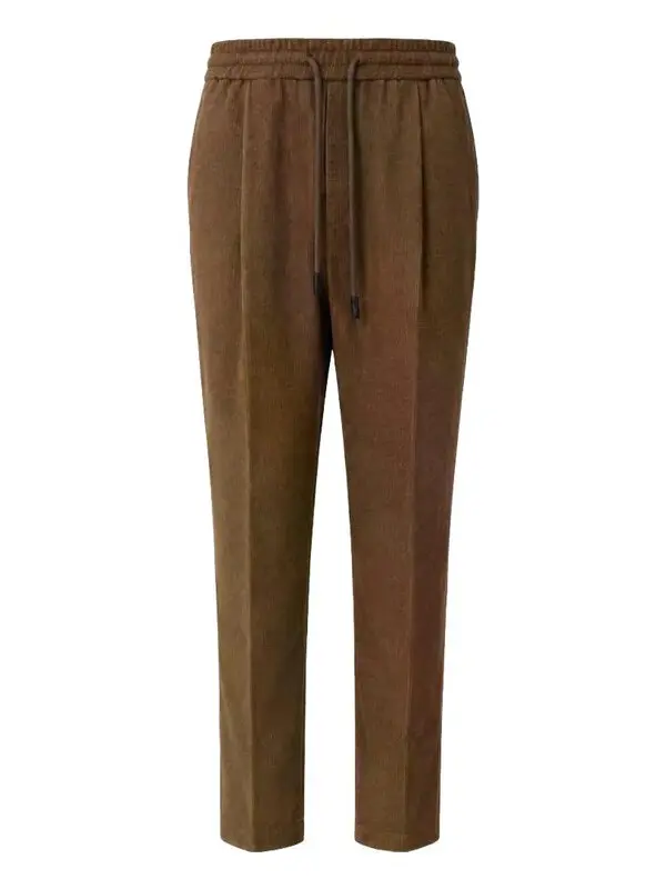 JACOB COHЁN Drawstring Corduroy Trousers - Brown