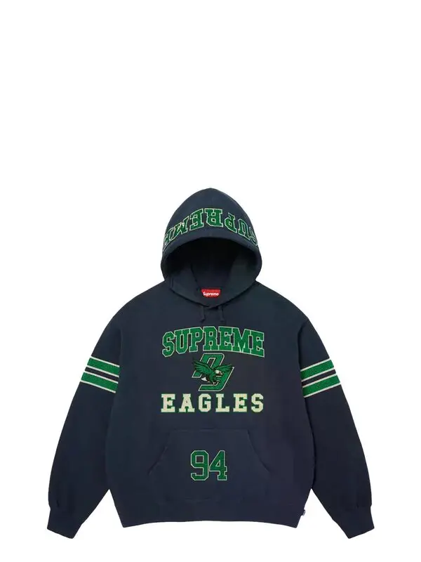 Supreme Rhinestone-eagle Hoodie - Blue