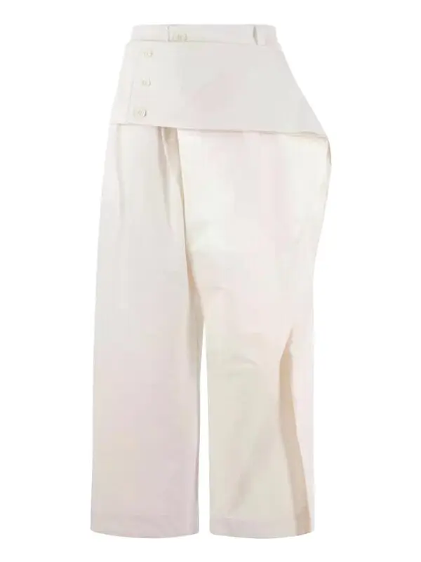 Issey Miyake Button-detail Layered Trousers - Neutrals