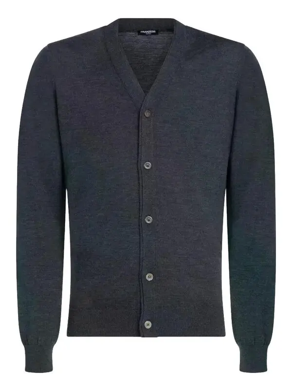 FRANZESE COLLECTION V-neck Cardigan - Grey