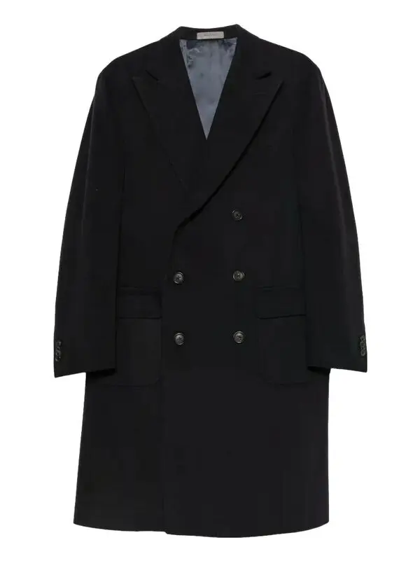 Corneliani Double-breasted Button-fastening Coat - Blue