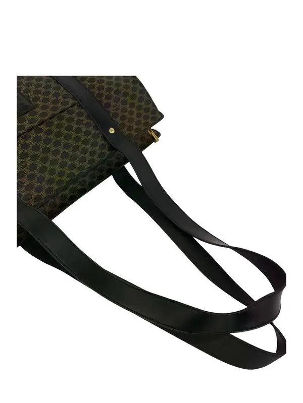 Celine 1998 Macadam Coated Canvas Tote Bag - Brown