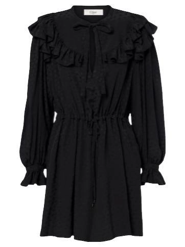 Chloé Ruffled Jacquard Silk Minidress - No