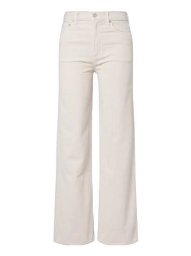 AGOLDE Ren Corduroy Wide-leg Casual Trousers - White