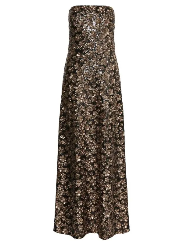 Max Mara Strapless Dress - Bronze