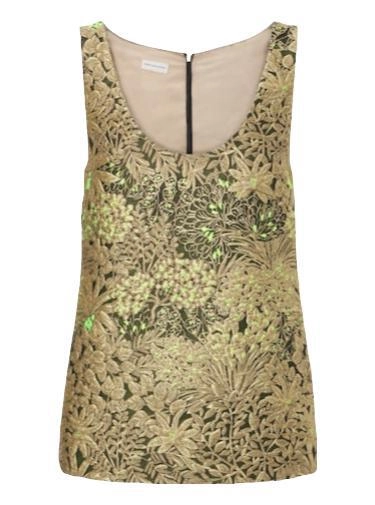 Dries Van Noten Floral Jacquard Top - Nude