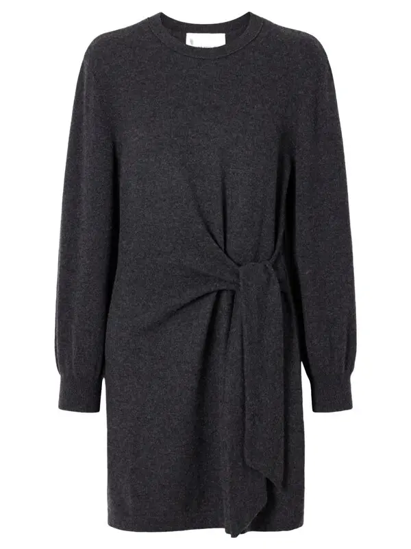 LISA YANG Knotted Cashmere Mini Dress - Grey