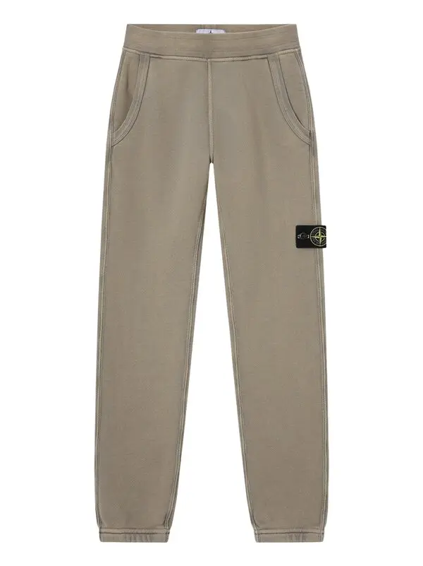 Stone Island Regular-fit Joggers With Pockets And Elastic Drawstring Waist - Mud