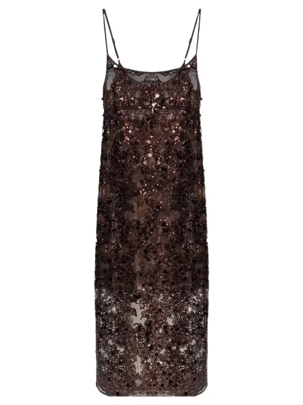 Baum Und Pferdgarten Avani Sequin Slip Dress - Brown