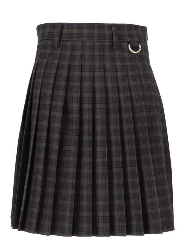 Barbour Pleated Plaid Mini Skirt - Black