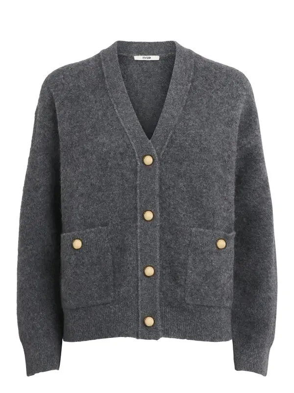 Maje Yak-blend Cardigan - Black