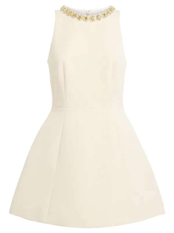 Sandro Crystal-embellished Mini Dress - Beige