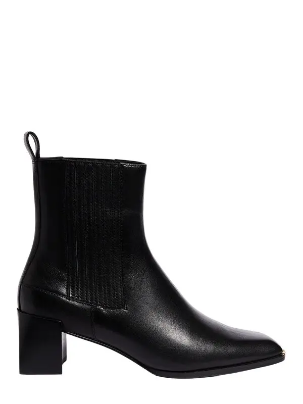Sandro Leather Ankle Boots 55 - Black
