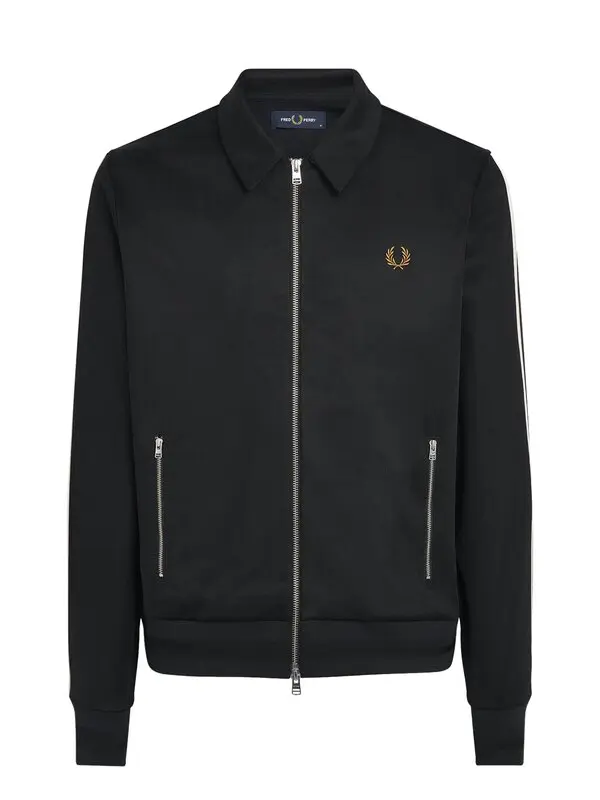 Fred Perry Tipped Tape Track Jacket - Black