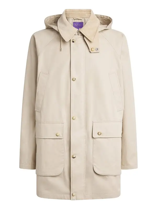 Ralph Lauren Purple Label Corduroy-collar Car Coat - Beige
