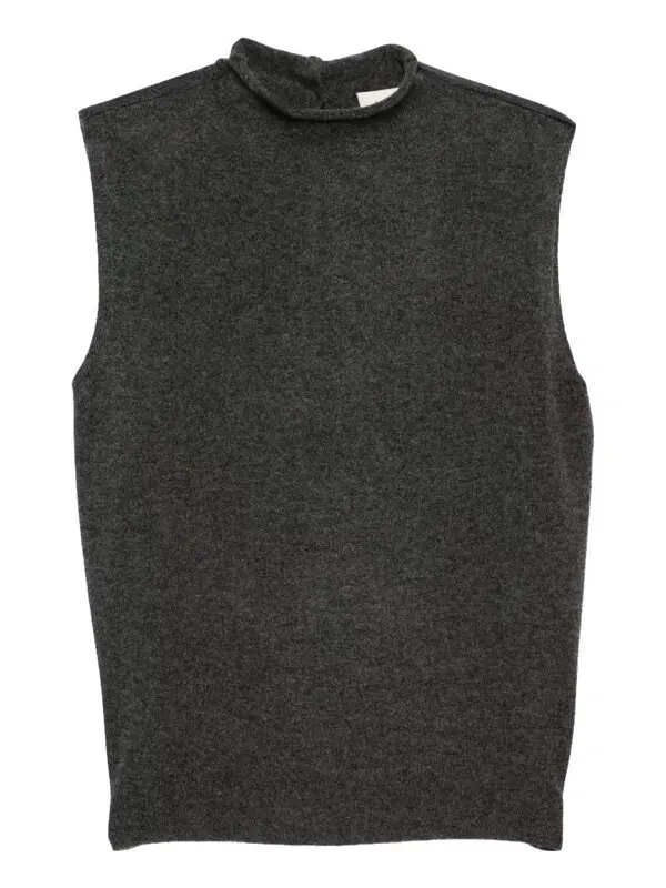 MLM Sleeveless High-neck Top - Grey