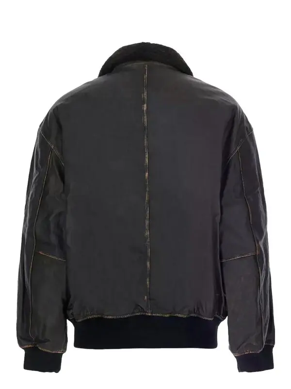 DUNST Brushed-finish Leather Coat - Black