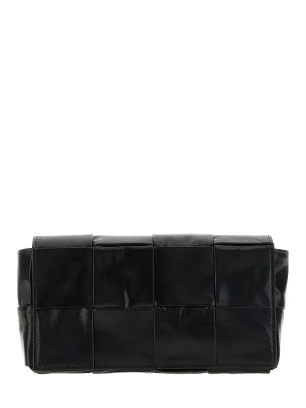 Bottega Veneta Cassette Intrecciato Leather Belt Bag - Black