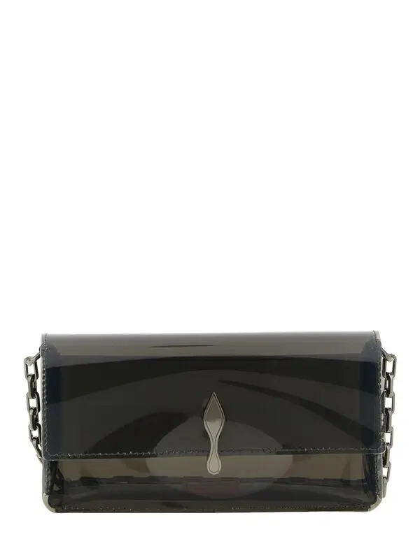 CHRISTIAN LOUBOUTIN Bettina Pvc Mini Crossbody Bag With Metallic Logo - Black