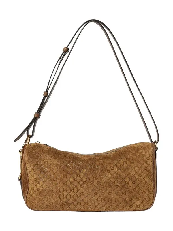 Gucci Medium Half Horsebit Shoulder Bag - Brown