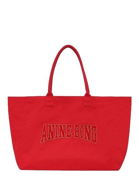 ANINE BING Leo Canvas Tote - Tango Red