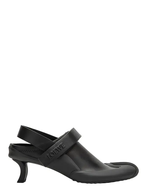 Loewe Dive Slingbacks In Stretch Calfskin - Black