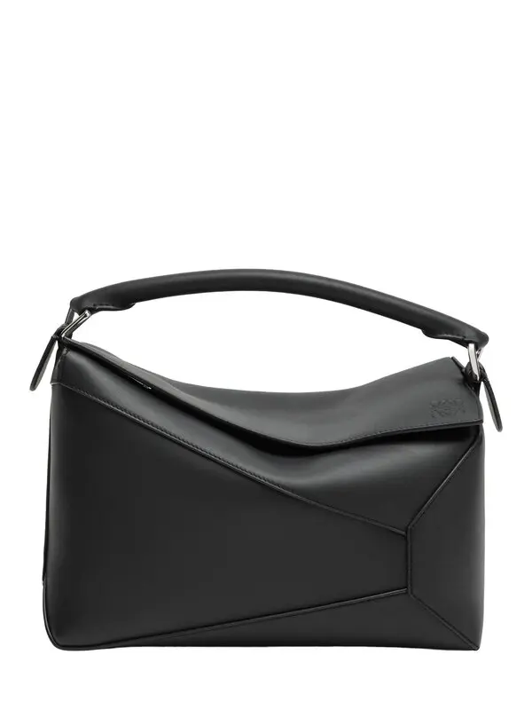 Loewe Puzzle Edge Medium Calfskin Bag - Black