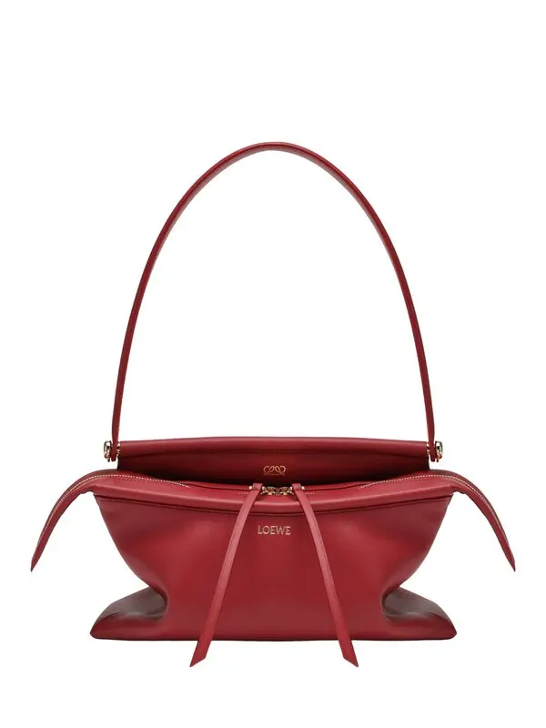 Loewe Small Whisker Bag In Carmine Leather - Red