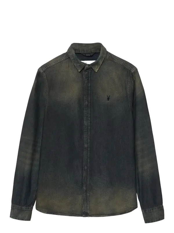 ALLSAINTS Gleason Denim Shirt - Blue