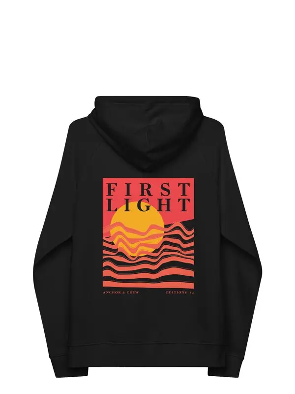ANCHOR & CREW Fourteen First Light Editions Organic Cotton Hoodie - Black