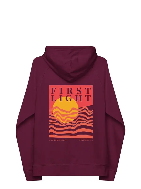 ANCHOR & CREW Burgundy Fourteen First Light Editions Organic Cotton Hoodie - Red
